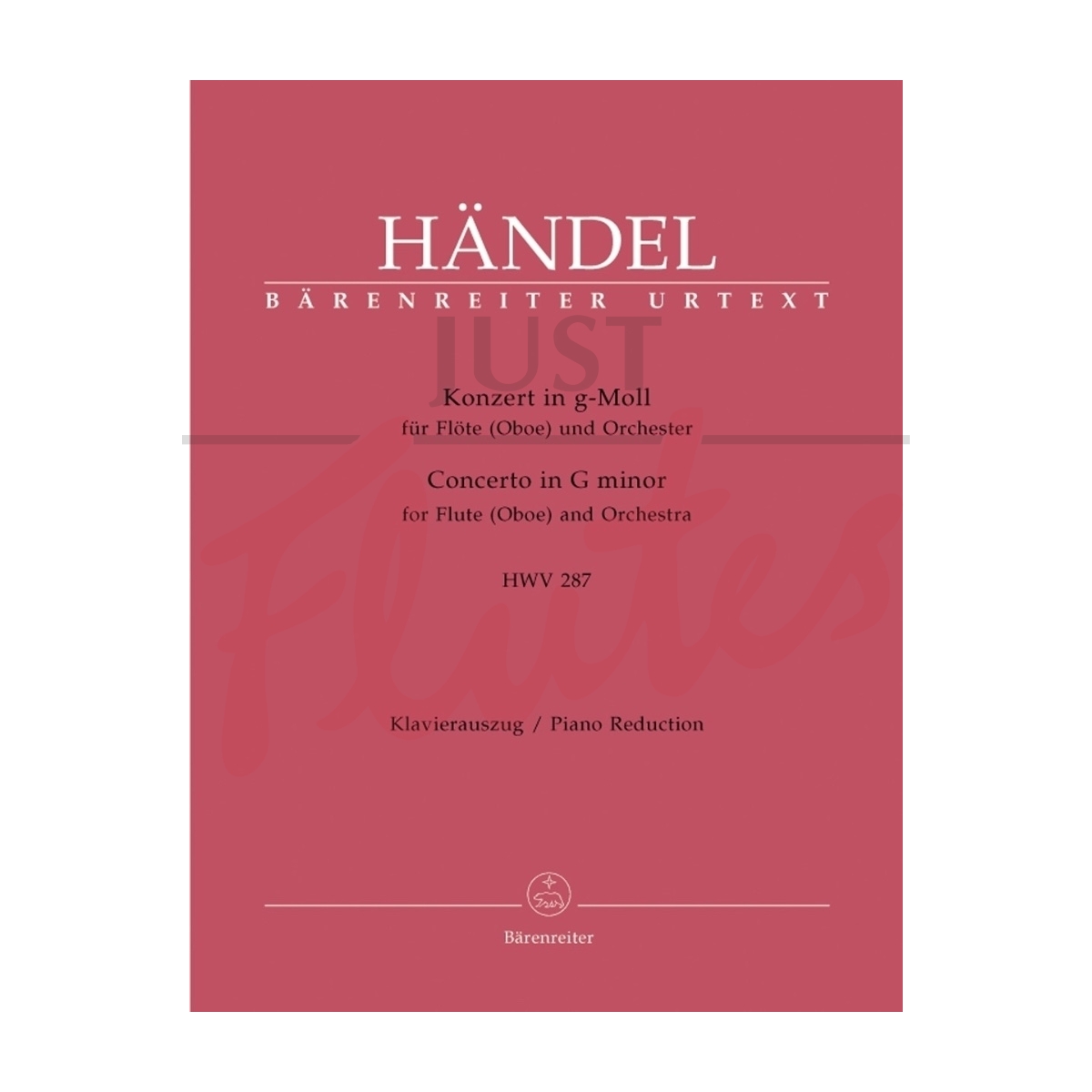 Flute Concerto In G Minor Arranged For Flute And Piano Hwv287 G F